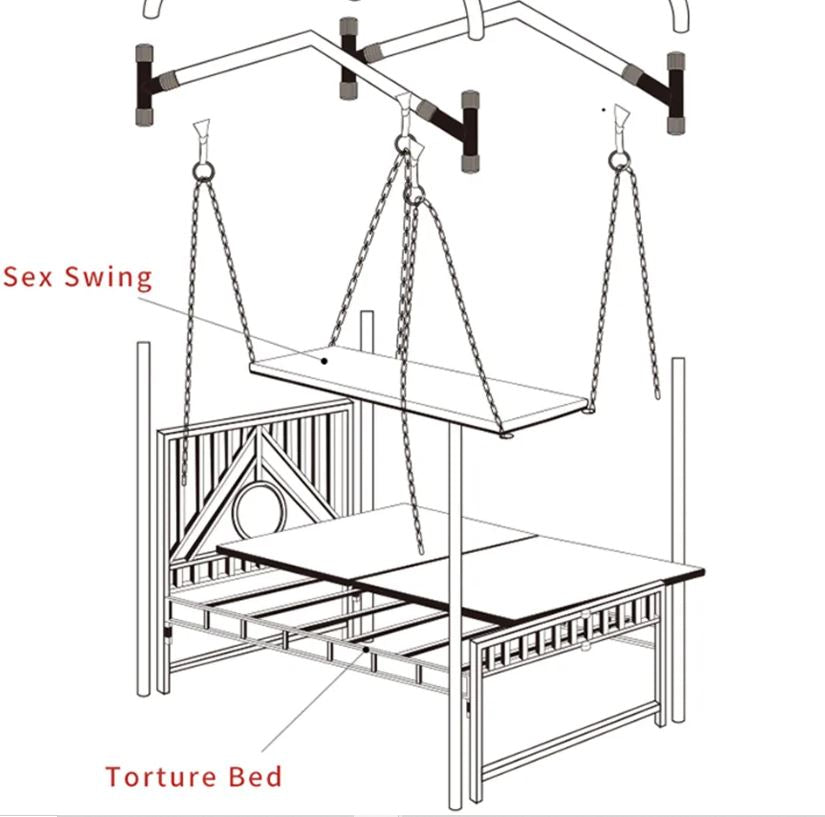Bdsm Sex Room Torture Bed With Sex Swing Roomsacred
